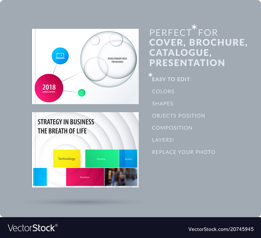 Material design presentation template Royalty Free Vector