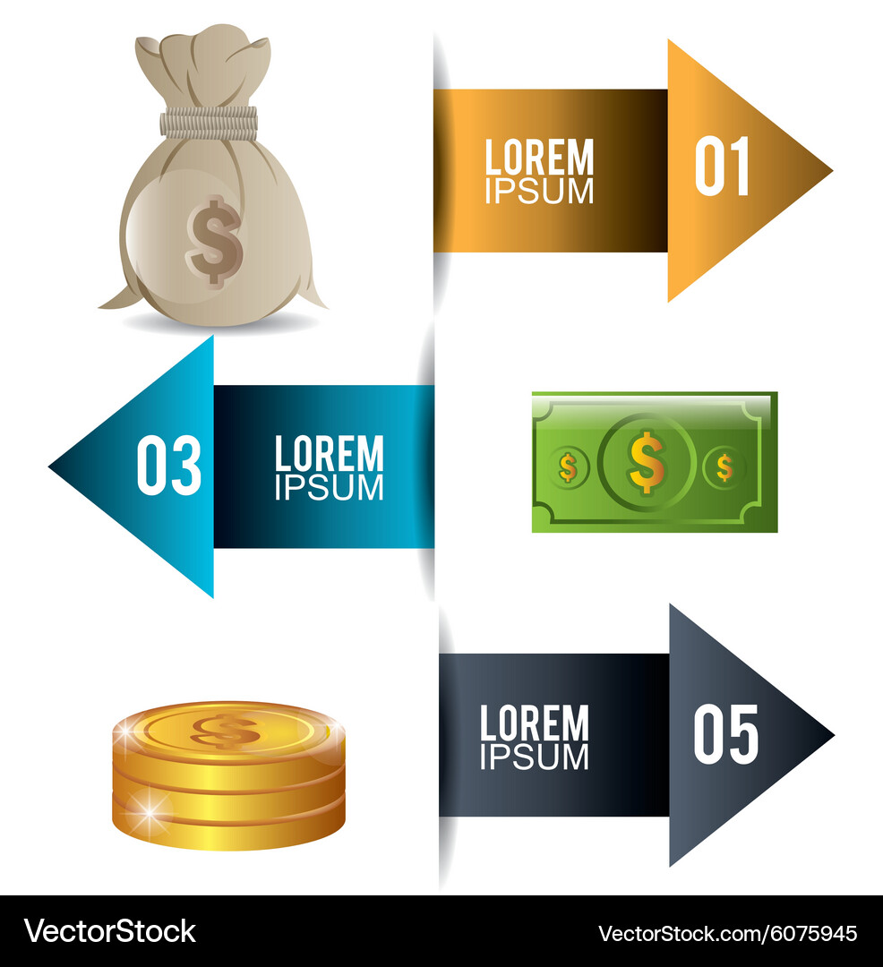 Money and business design Royalty Free Vector Image
