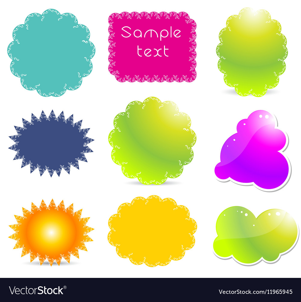Shiny Icon Set Royalty Free Vector Image - VectorStock