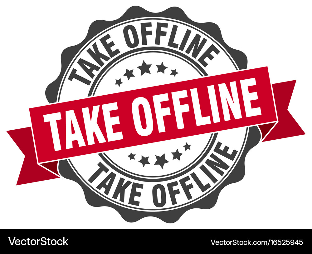 Take offline stamp sign seal Royalty Free Vector Image