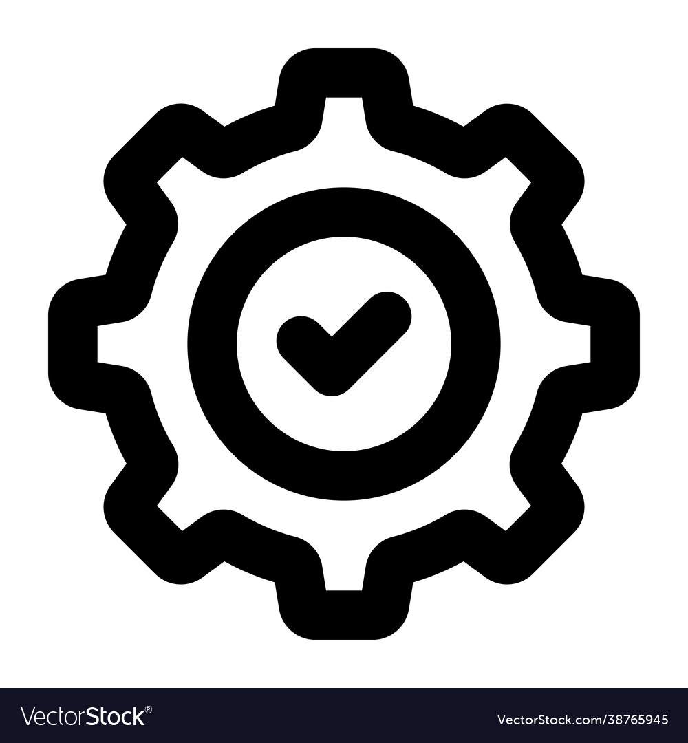 Verified setting Royalty Free Vector Image - VectorStock