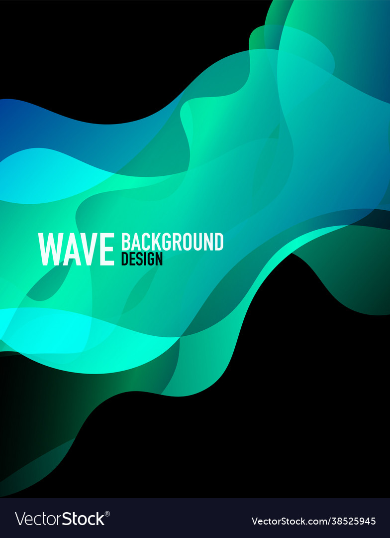 Vertical fluid gradient wave abstract background Vector Image
