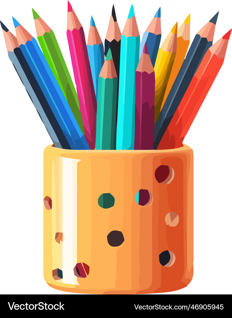 Vibrant colors create a fun cartoon decoration Vector Image