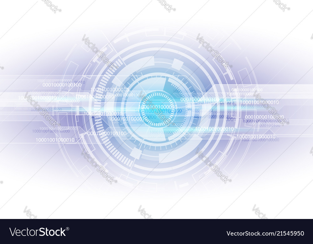 Abstract digital binary matrix number technology Vector Image