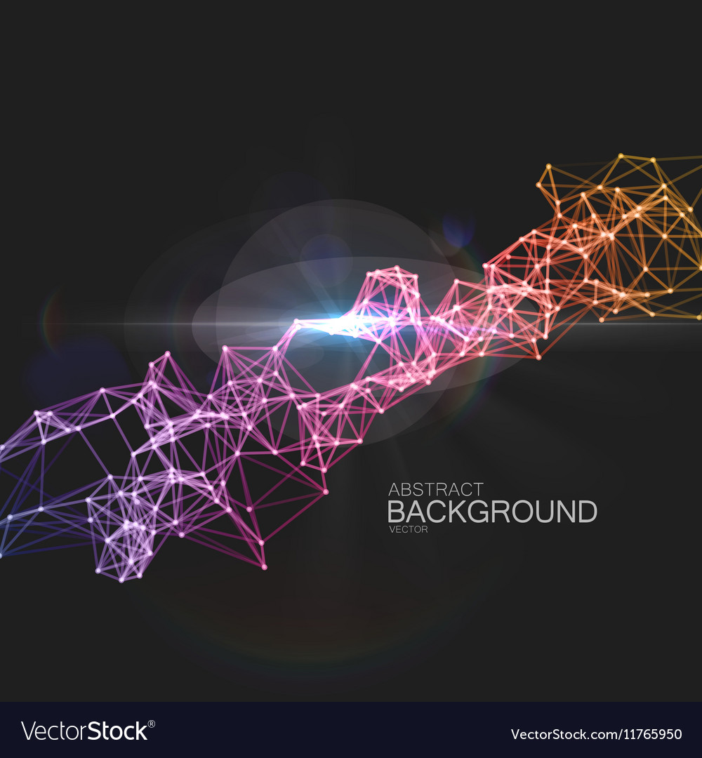 Abstract illuminated particles and lines Vector Image