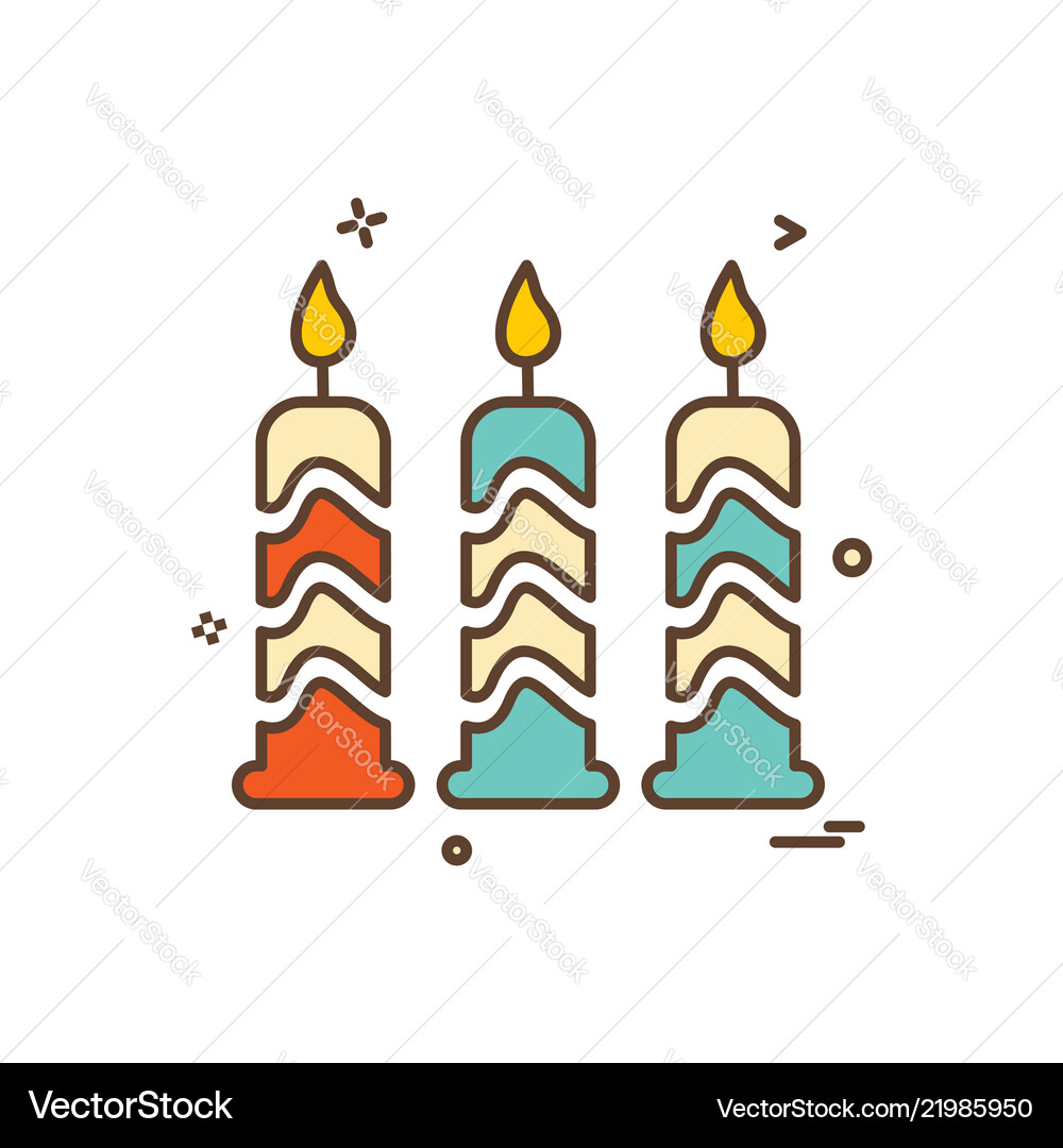 Candel icon design Royalty Free Vector Image - VectorStock