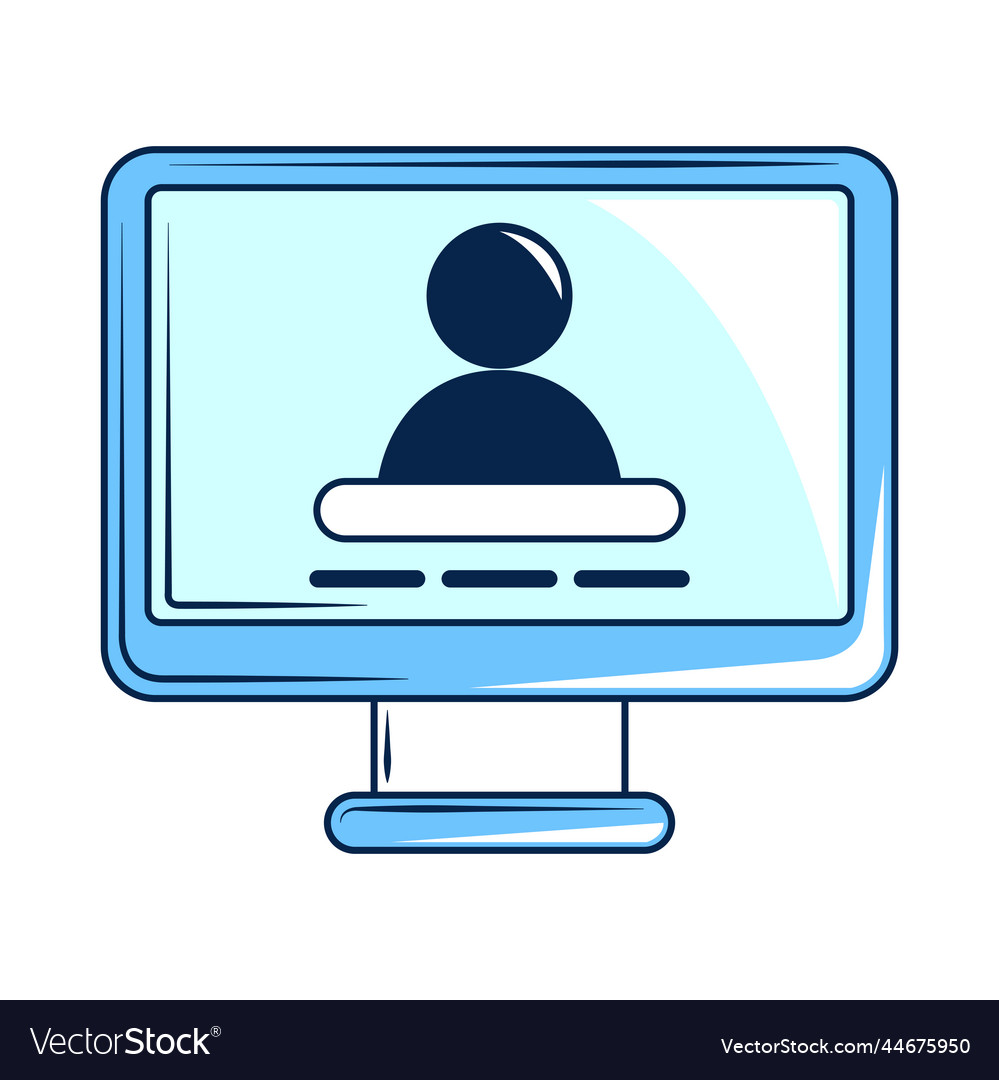 Computer cybersecurity icon Royalty Free Vector Image