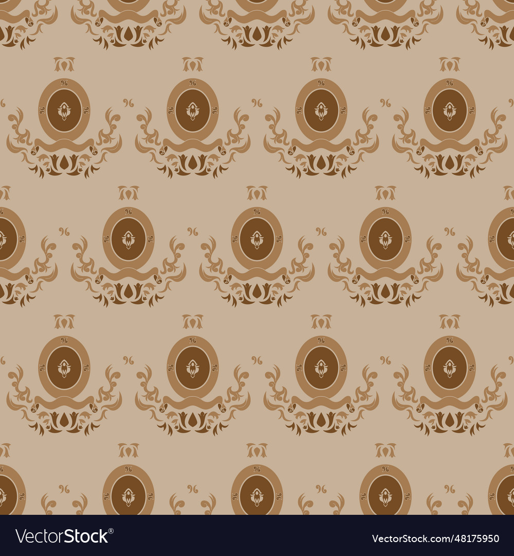 Gothic brown pattern Royalty Free Vector Image