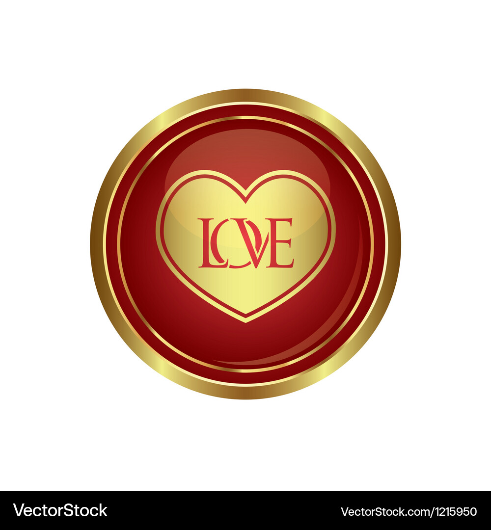 Heart icon with love Royalty Free Vector Image