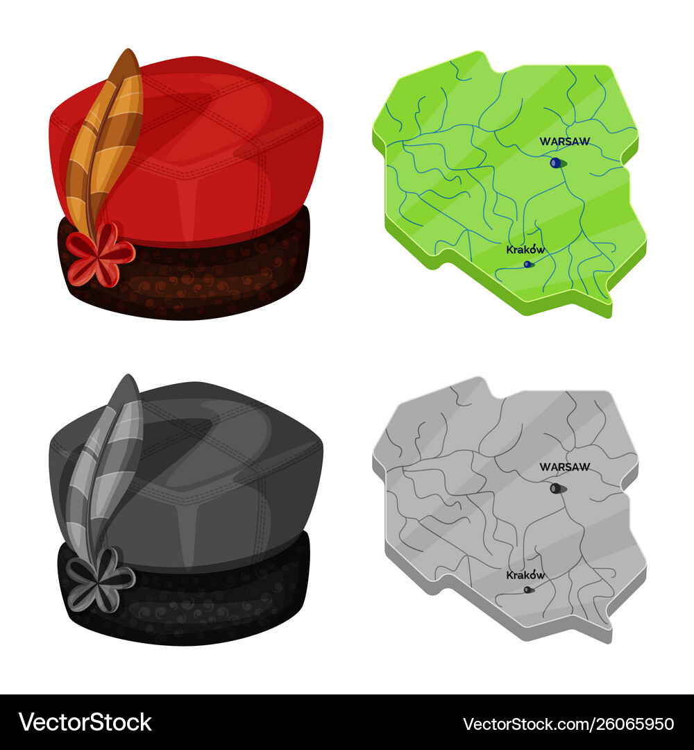 Isolated object traditional and tour icon set Vector Image