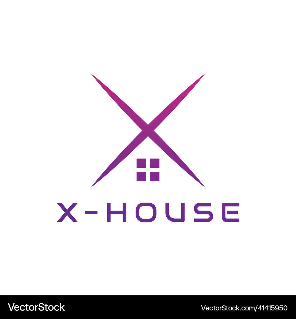 Modern letter x house logo design Royalty Free Vector Image