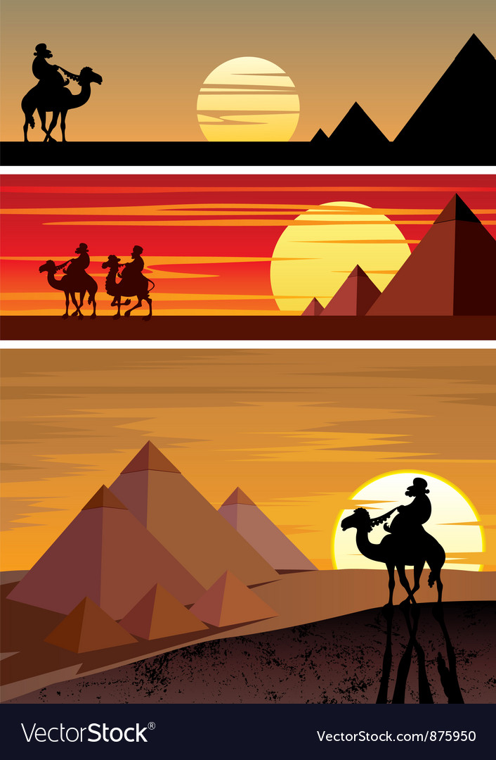 Pyramids Royalty Free Vector Image - VectorStock