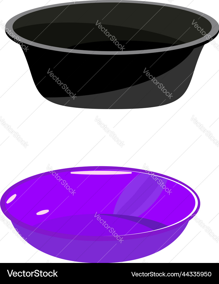 Washing tubs on a white background Royalty Free Vector Image