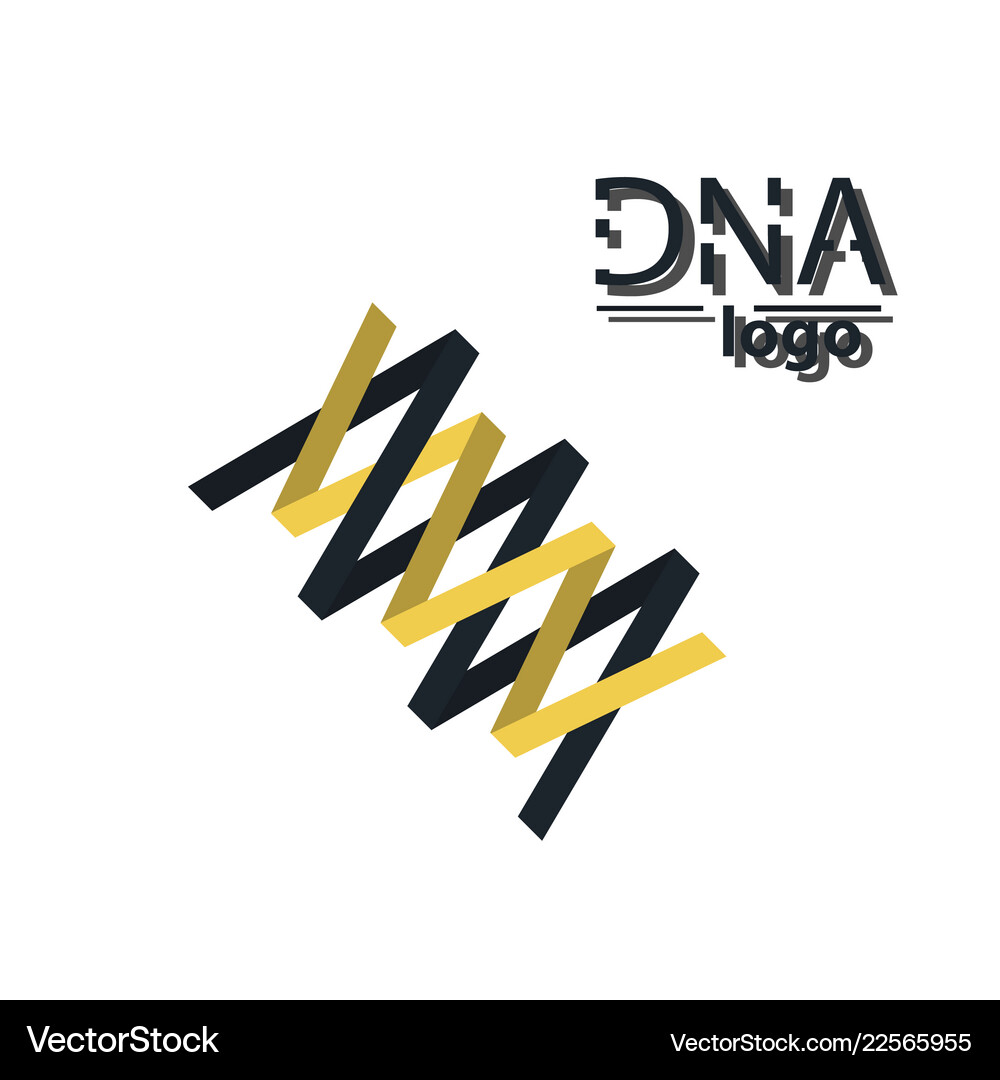 Dna helix logo template genetics design biological
