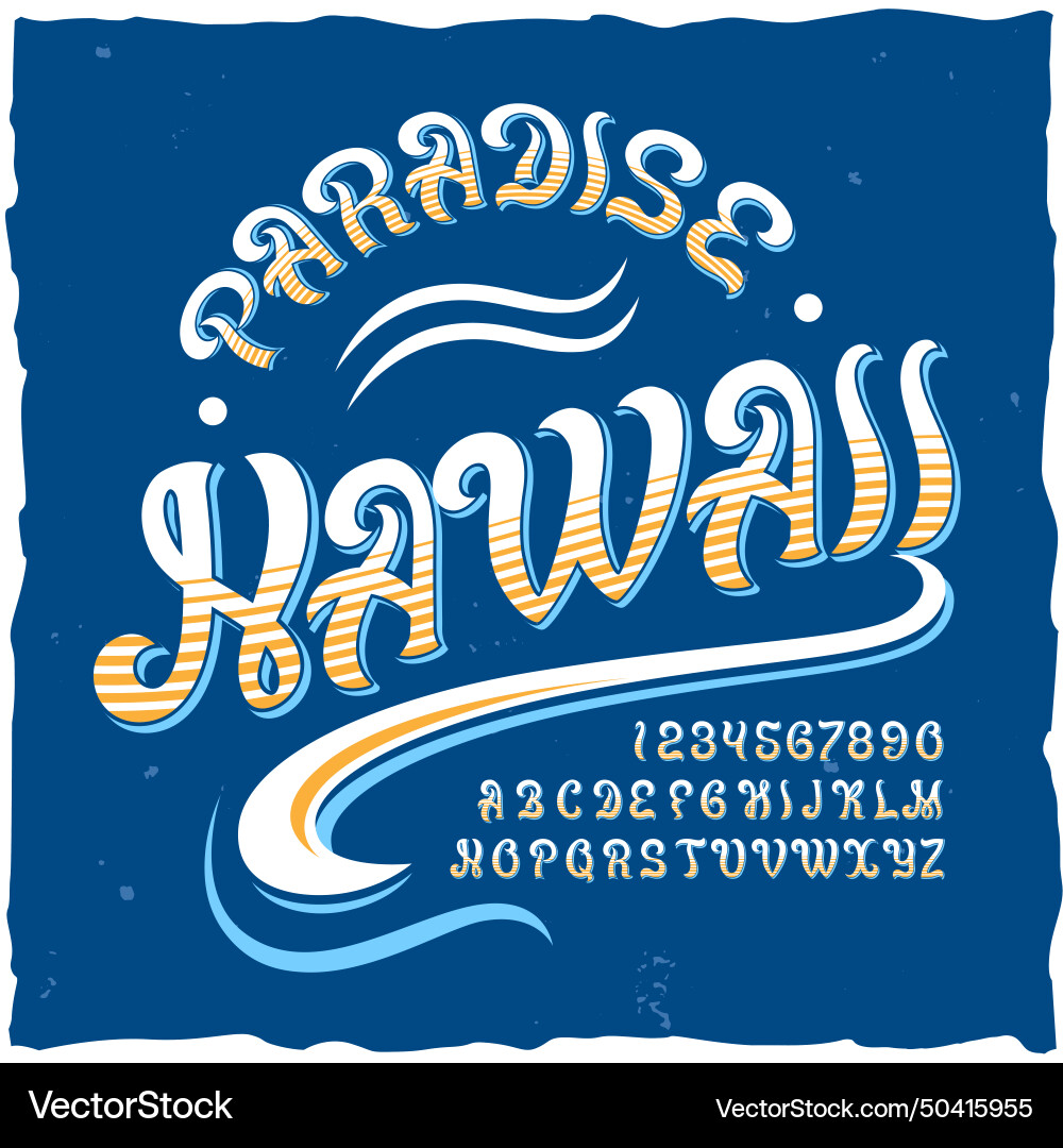 Good handcrafted font for any label design Vector Image