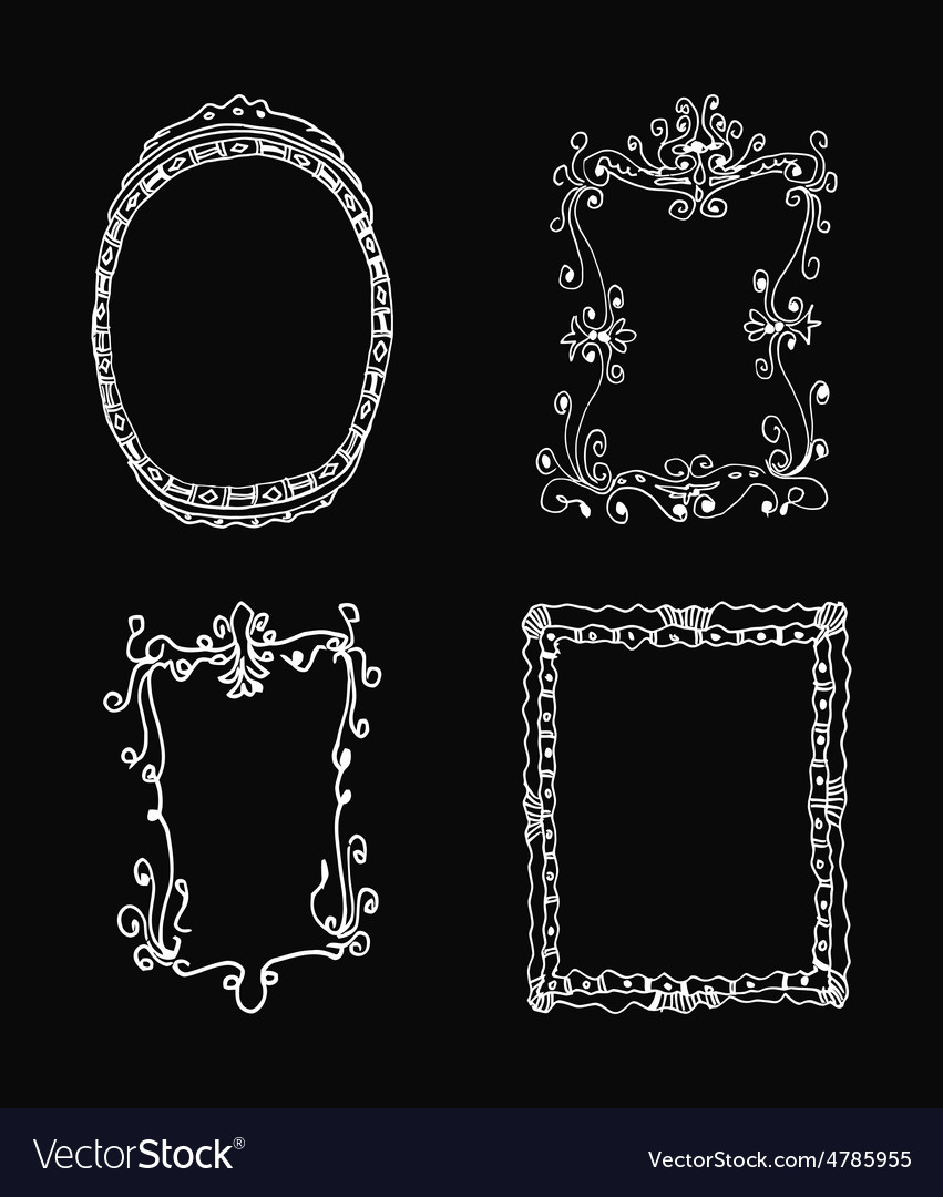 Hand-drawn frames Royalty Free Vector Image - VectorStock