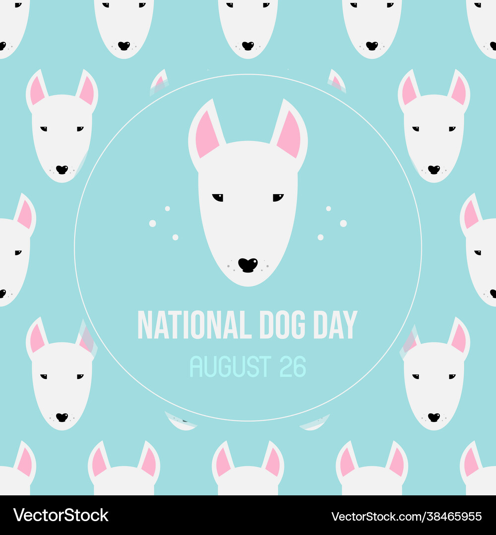National dog day greeting card Royalty Free Vector Image