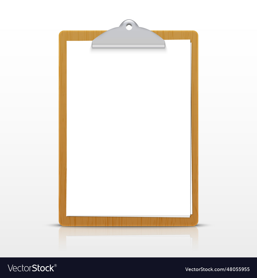 Paper sheet document note holder empty page Vector Image