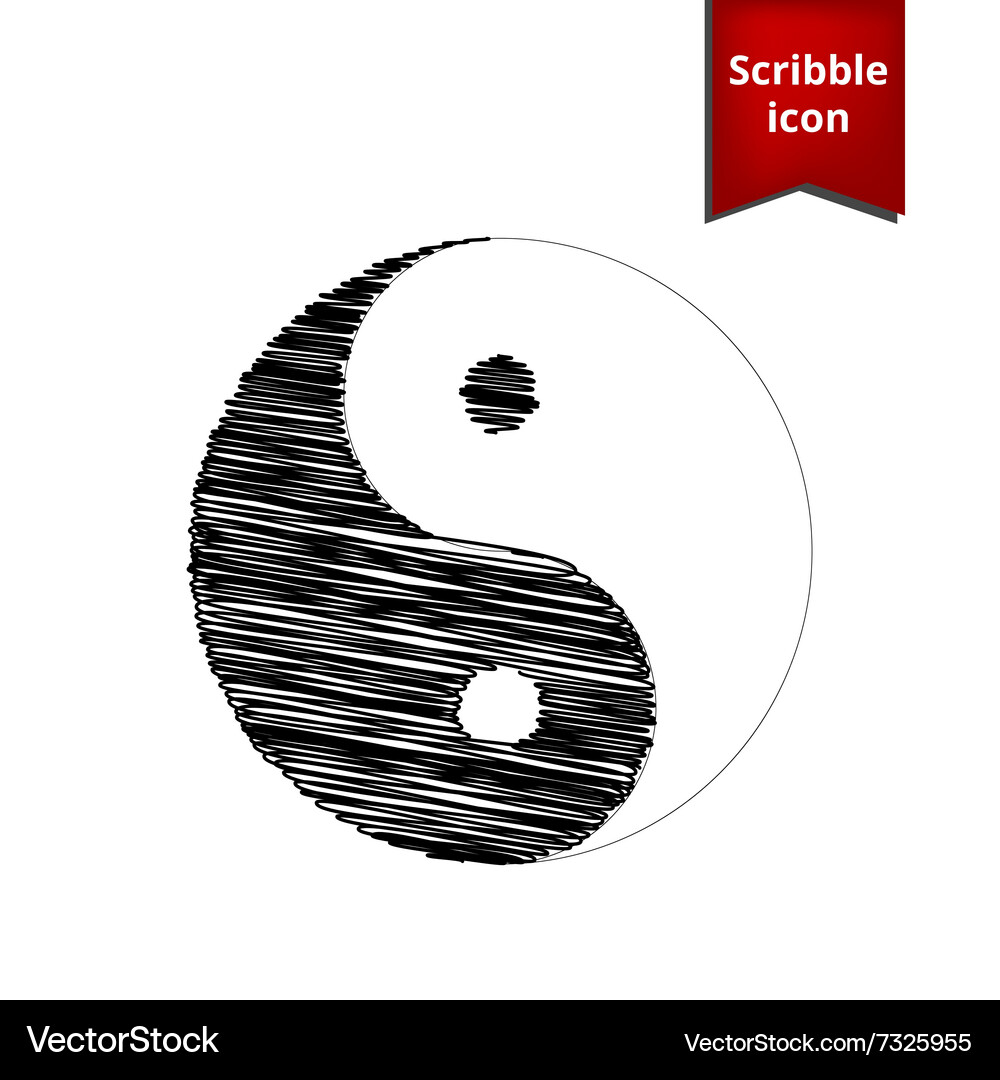 Ying yang symbol of harmony Royalty Free Vector Image