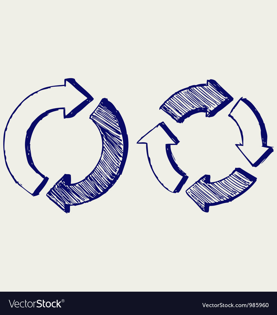 Arrows circle Royalty Free Vector Image - VectorStock
