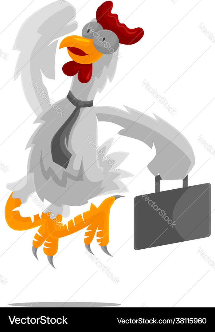 Confident Chicken Businessman Royalty Free Vector Image