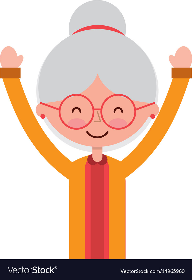 Cute Grandmother Avatar Character Royalty Free Vector Image