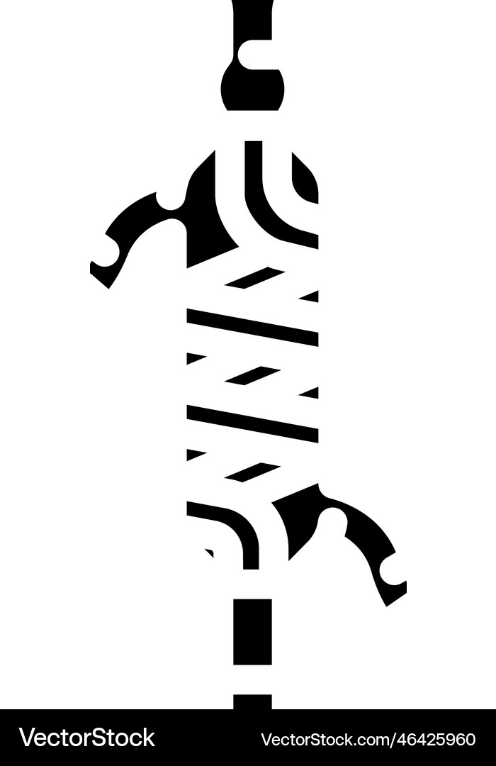 Fractionating column chemical glassware lab glyph Vector Image