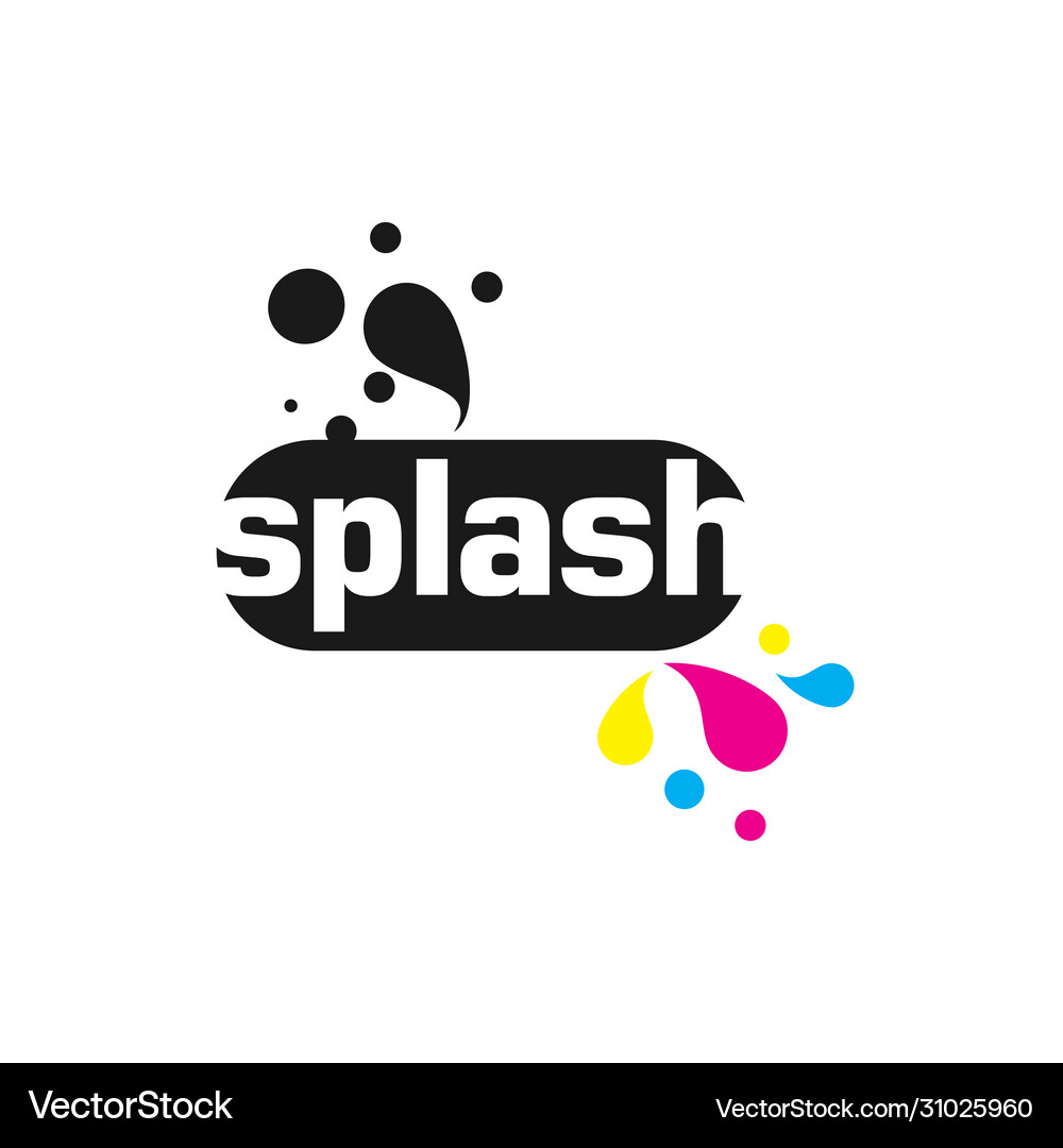 Splash liquid juice water drink logo design Vector Image
