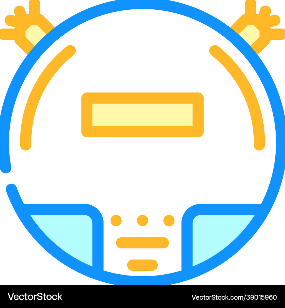 Vacuum cleaner robot color icon Royalty Free Vector Image