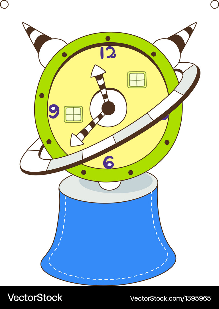A clock Royalty Free Vector Image - VectorStock