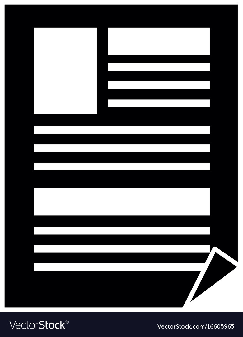 Document with bent corner Royalty Free Vector Image