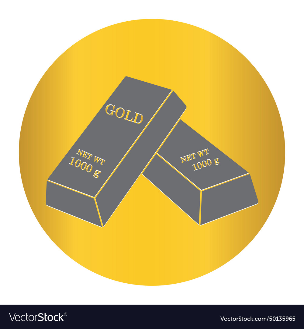 Gold bar icon Royalty Free Vector Image - VectorStock