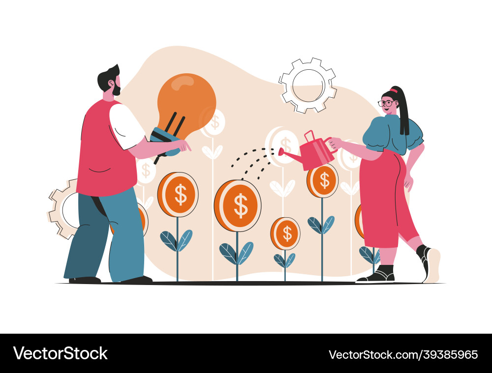 Investment concept isolated financial instruments Vector Image