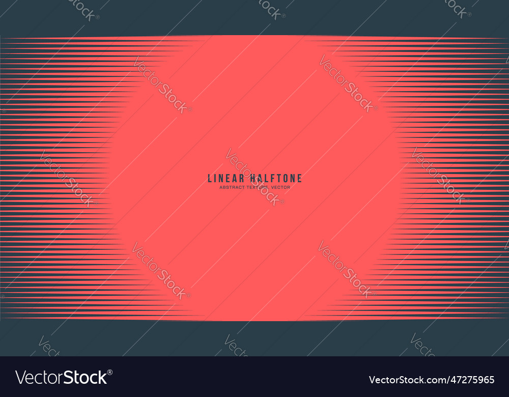 Linear Halftone Pattern Round Frame Red Black Vector Image