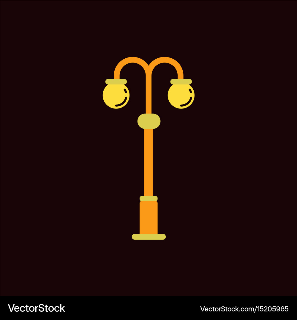Park lamp light icon Royalty Free Vector Image