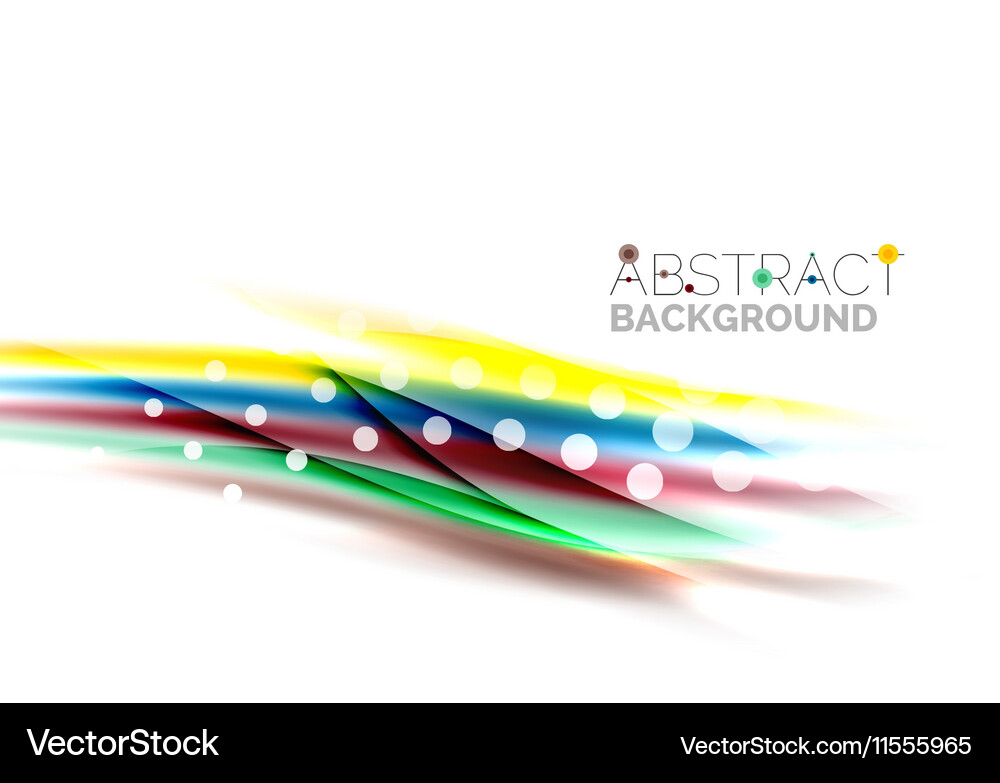 Shiny color lines on white background - motion Vector Image