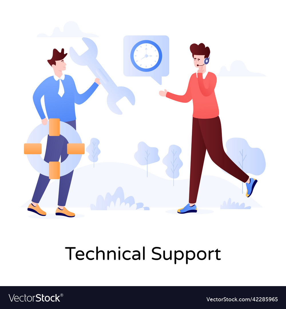 Technical support Royalty Free Vector Image - VectorStock