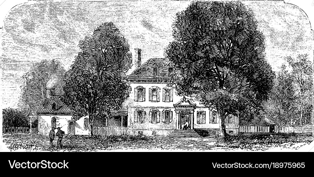 Westover plantation vintage Royalty Free Vector Image
