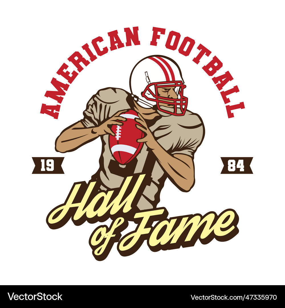 American football player Royalty Free Vector Image