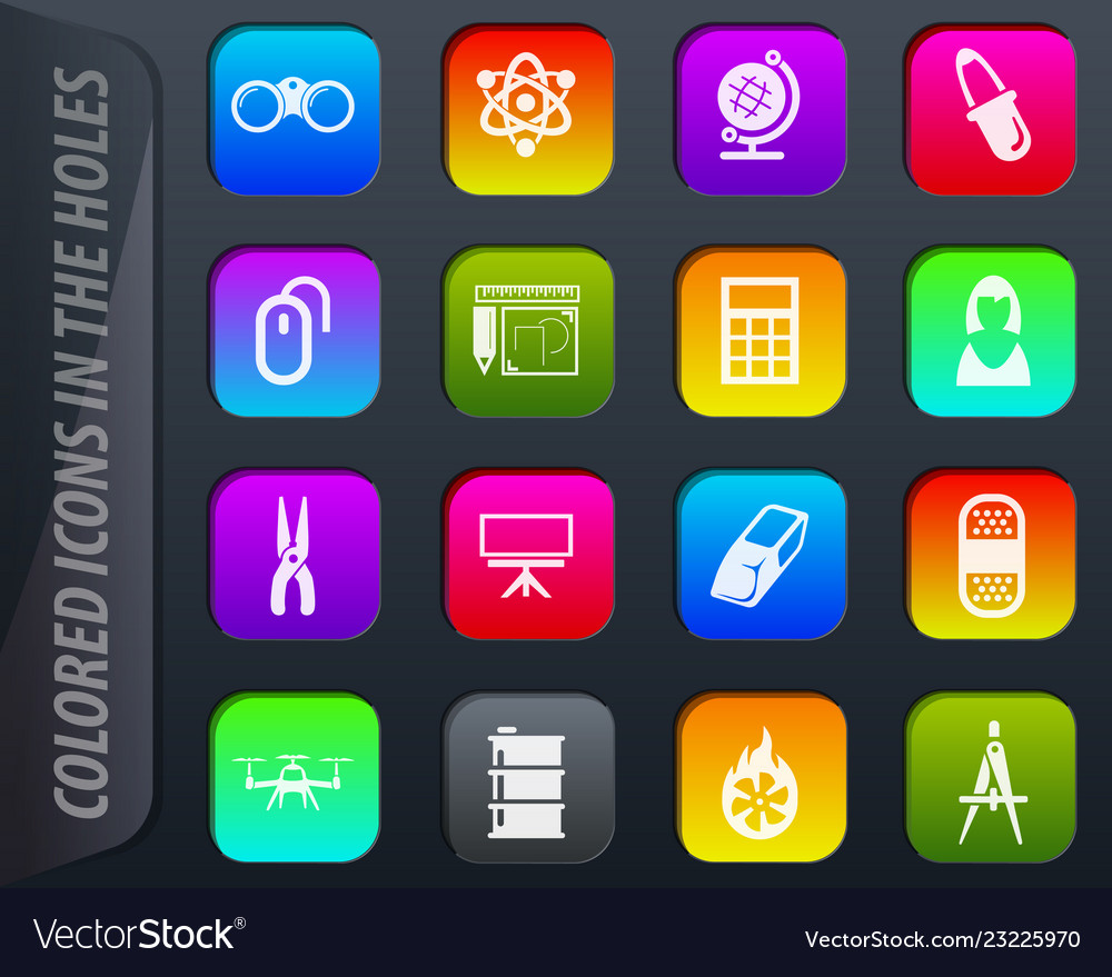 Courses school icons set Royalty Free Vector Image Courses school icons set Royalty Free Vector Image