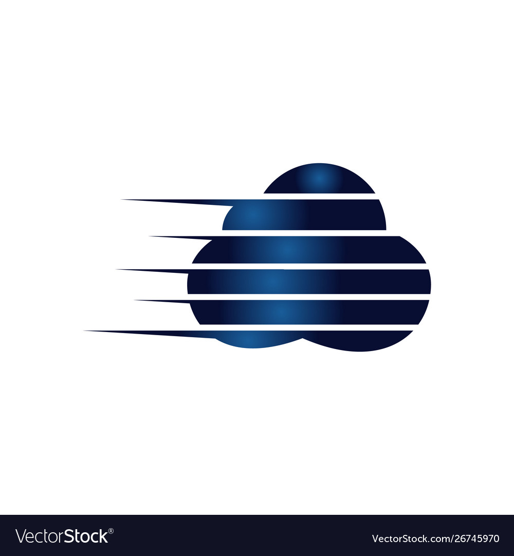 Digital tech cloud logo Royalty Free Vector Image
