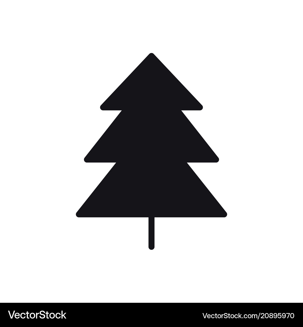 Fir tree icon spruce forest hiking sign and Vector Image