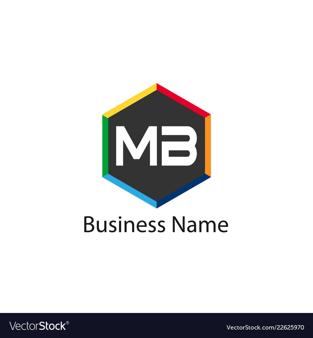 Initial letter mb logo template design Royalty Free Vector