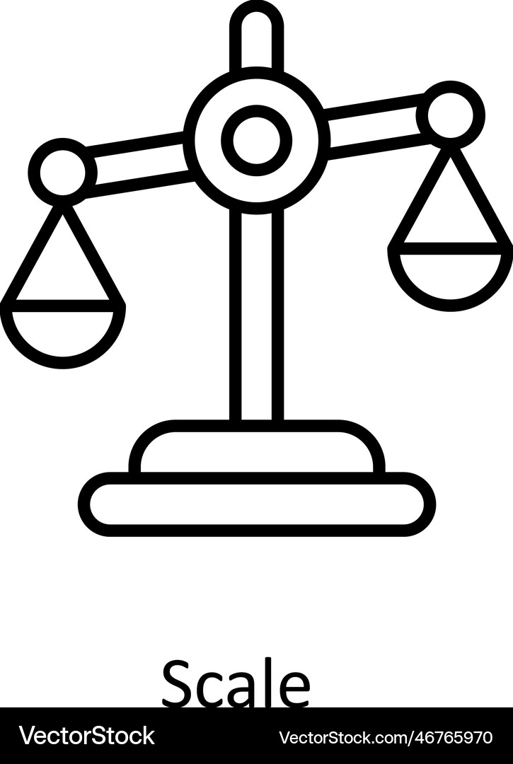 Scale outline icons simple stock Royalty Free Vector Image