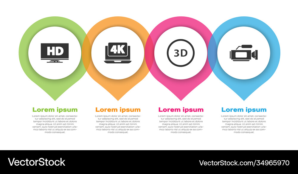 Set smart display with hd video laptop with 4k Vector Image