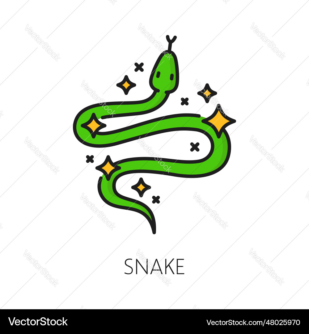 Snake witchcraft and magic icon reptile sign Vector Image