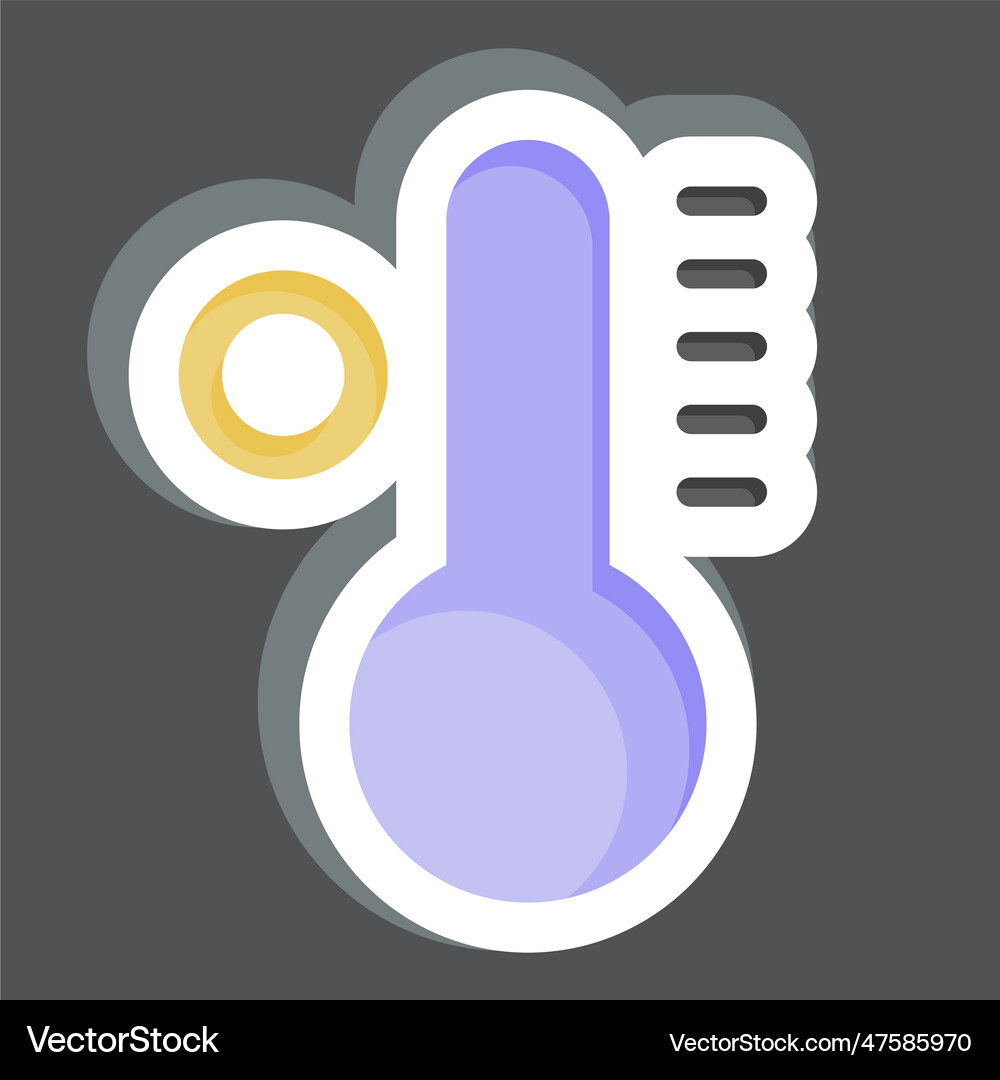 Sticker temperature related to air conditioning Vector Image