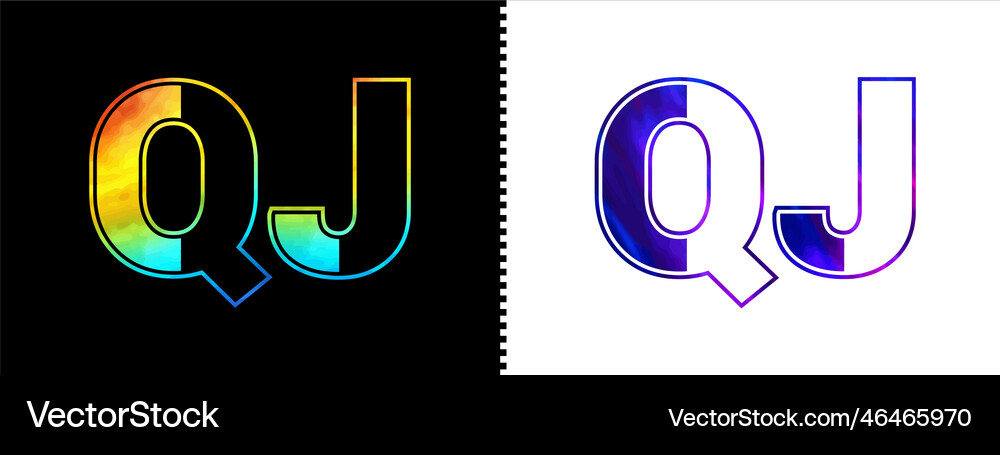 Unique qj letter logo icon template premium Vector Image