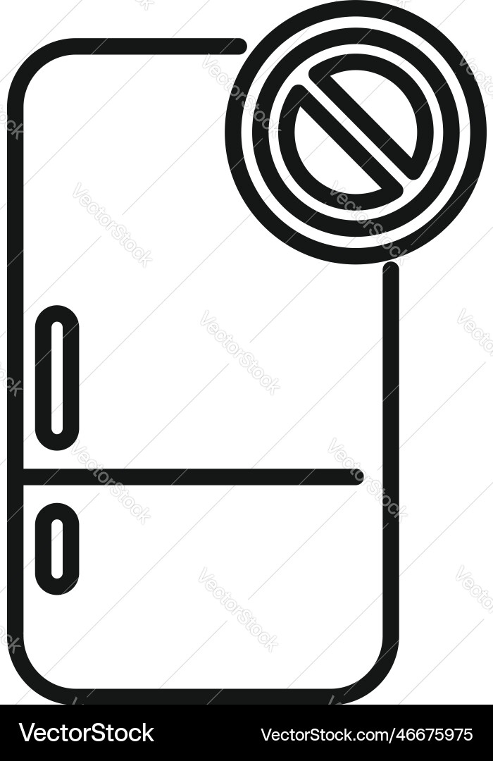 Broken fridge icon outline repair service Vector Image