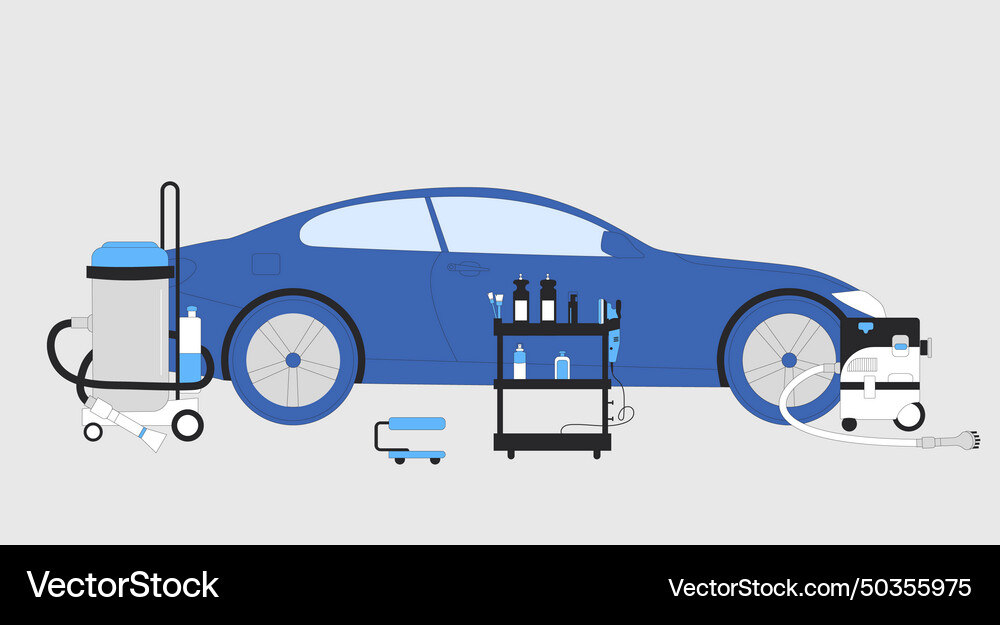 Car detailing repair auto polish remove scratch Vector Image